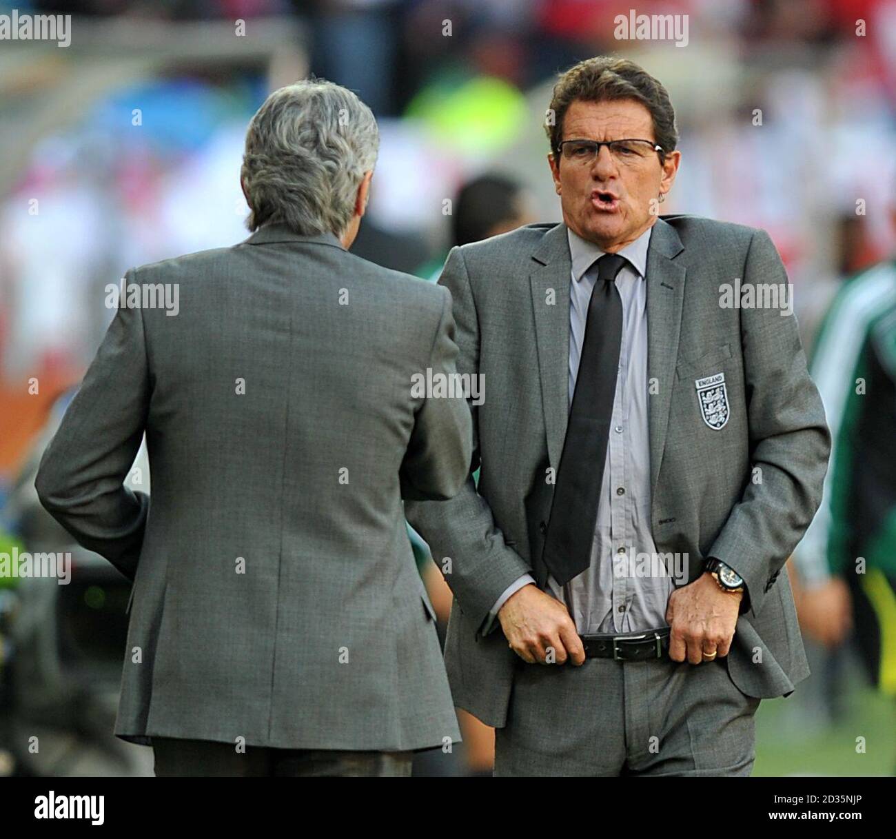 England manager Fabio Capello (right) with general manager Franco ...