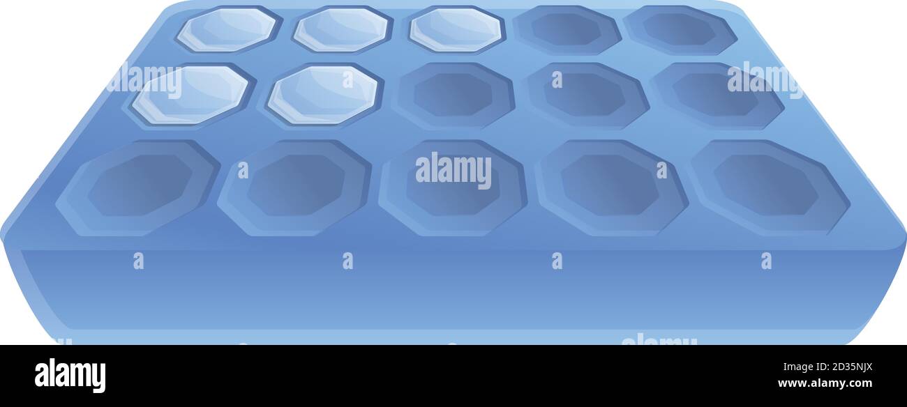 Ice cube tray icon. Cartoon of ice cube tray vector icon for web design ...