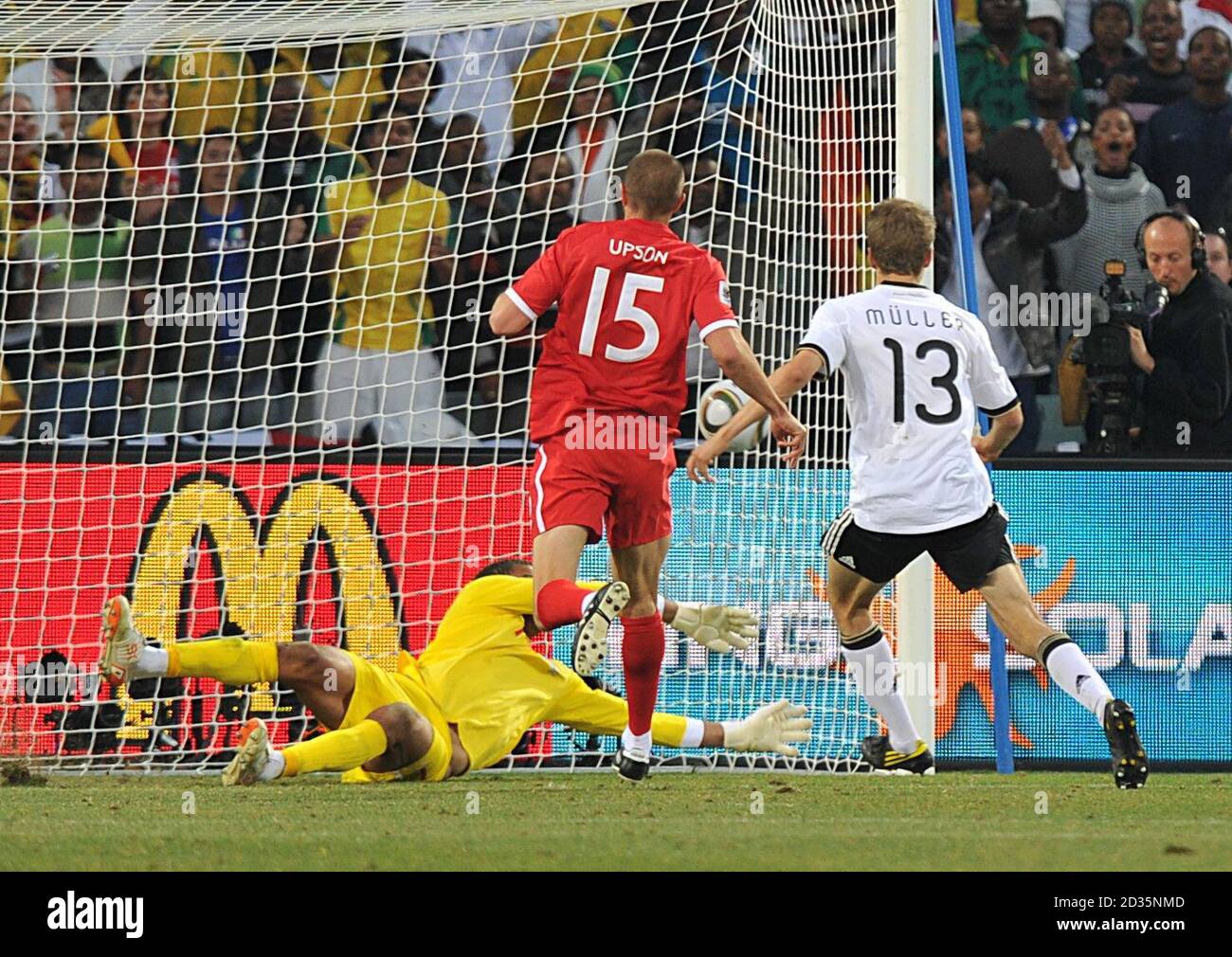Germany's Thomas Muller (right) scores their fourth goal Stock Photo ...