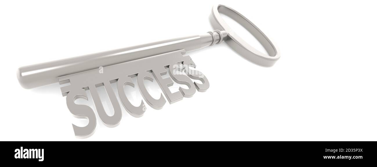 Key to success concept isolated, 3D rendering Stock Photo - Alamy