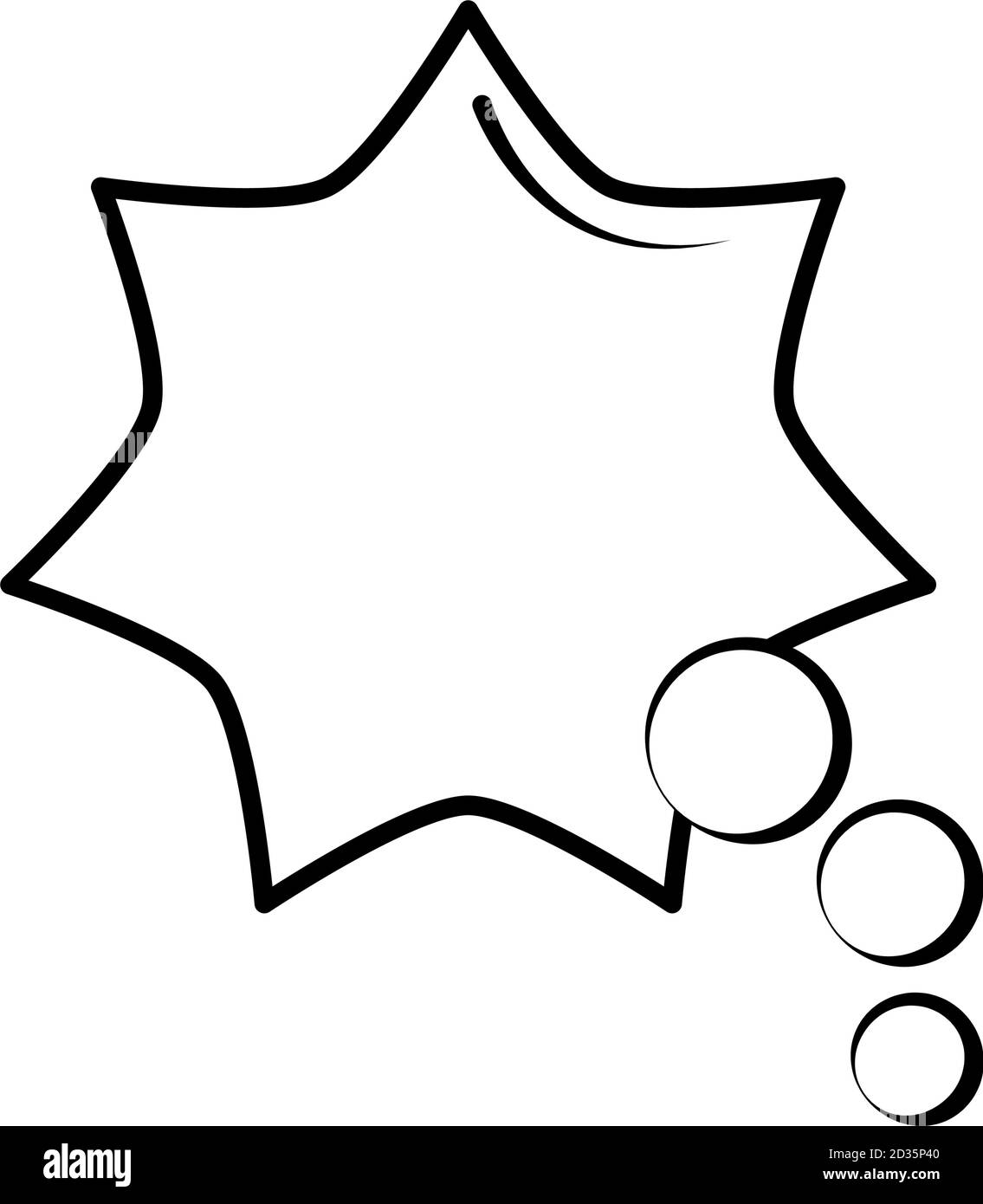 speech bubble shaped star pop art comic style, line icon vector ...