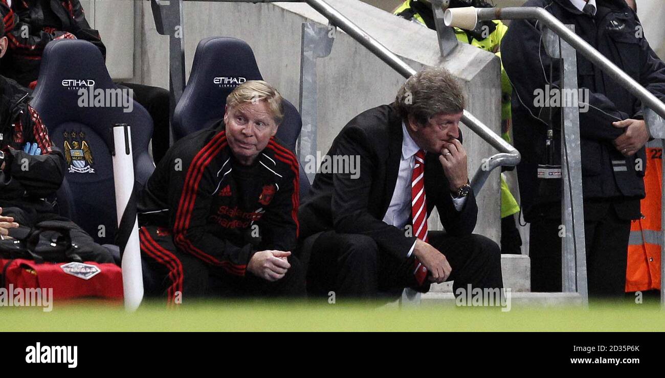 Liverpool's Manager Roy Hodgeson (r) and Sammy Lee Stock Photo - Alamy