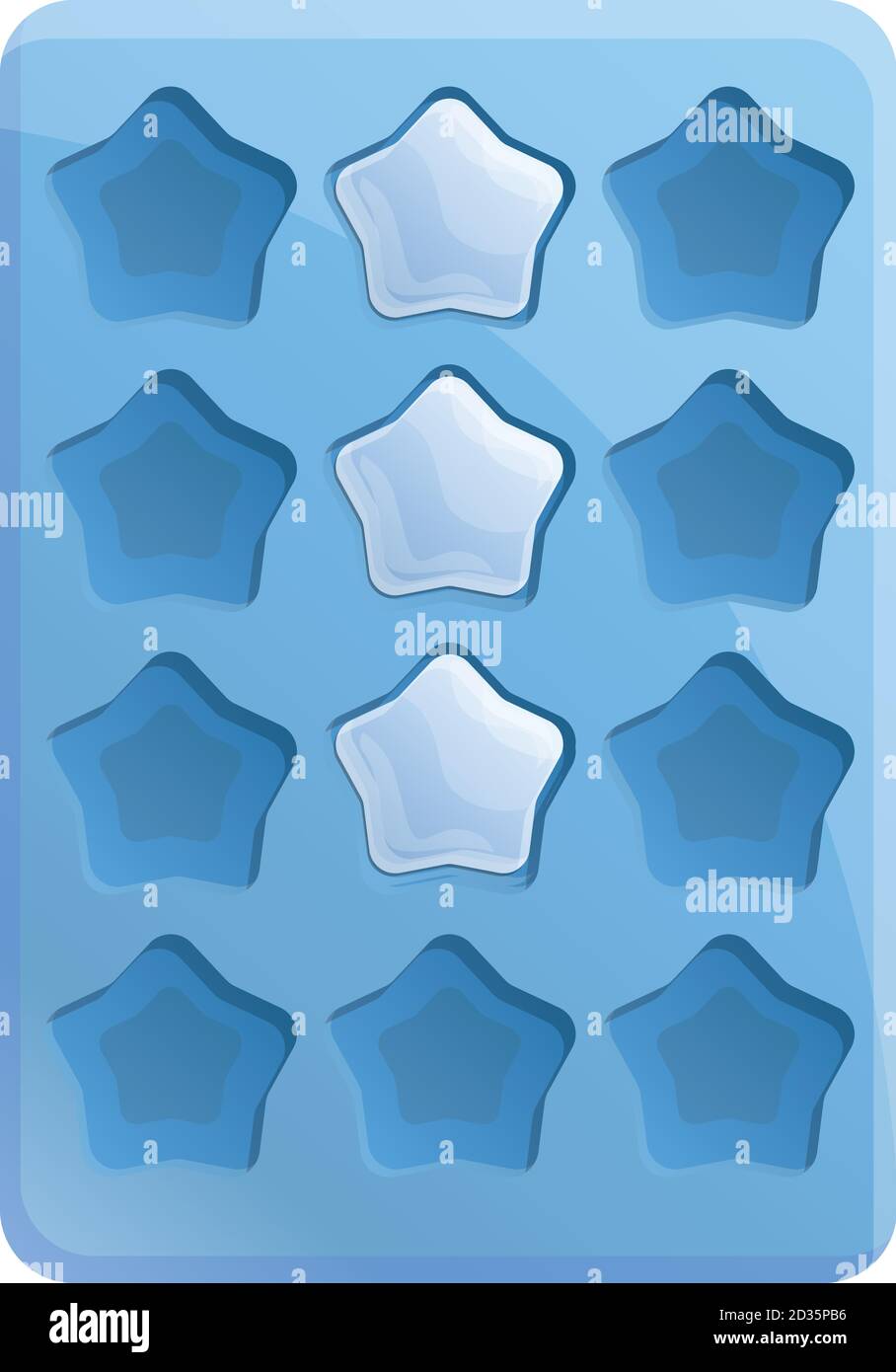 Ice star tray icon. Cartoon of ice star tray vector icon for web design ...