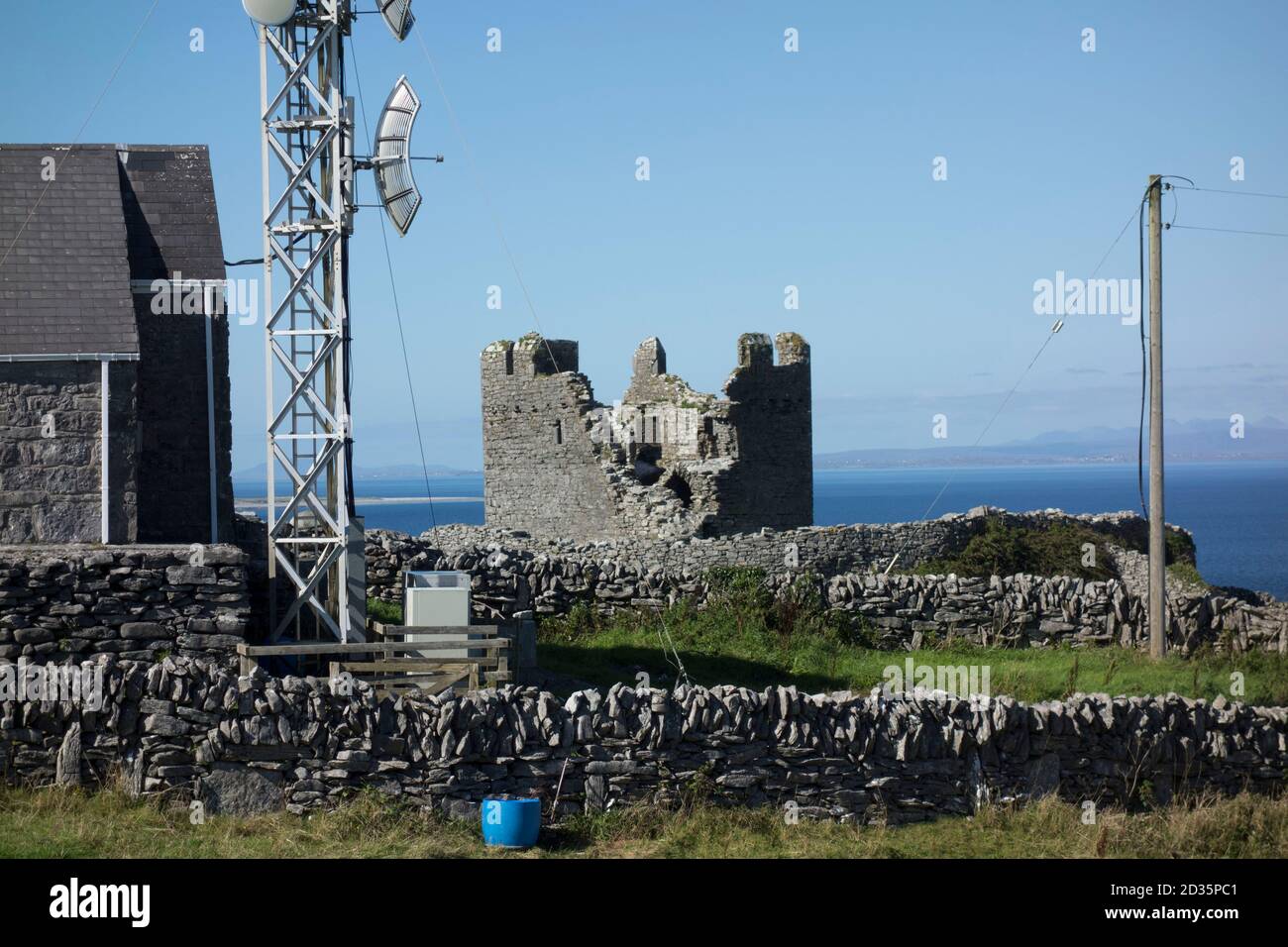cell tower and antennas in a mobile or cellular network in ireland ...