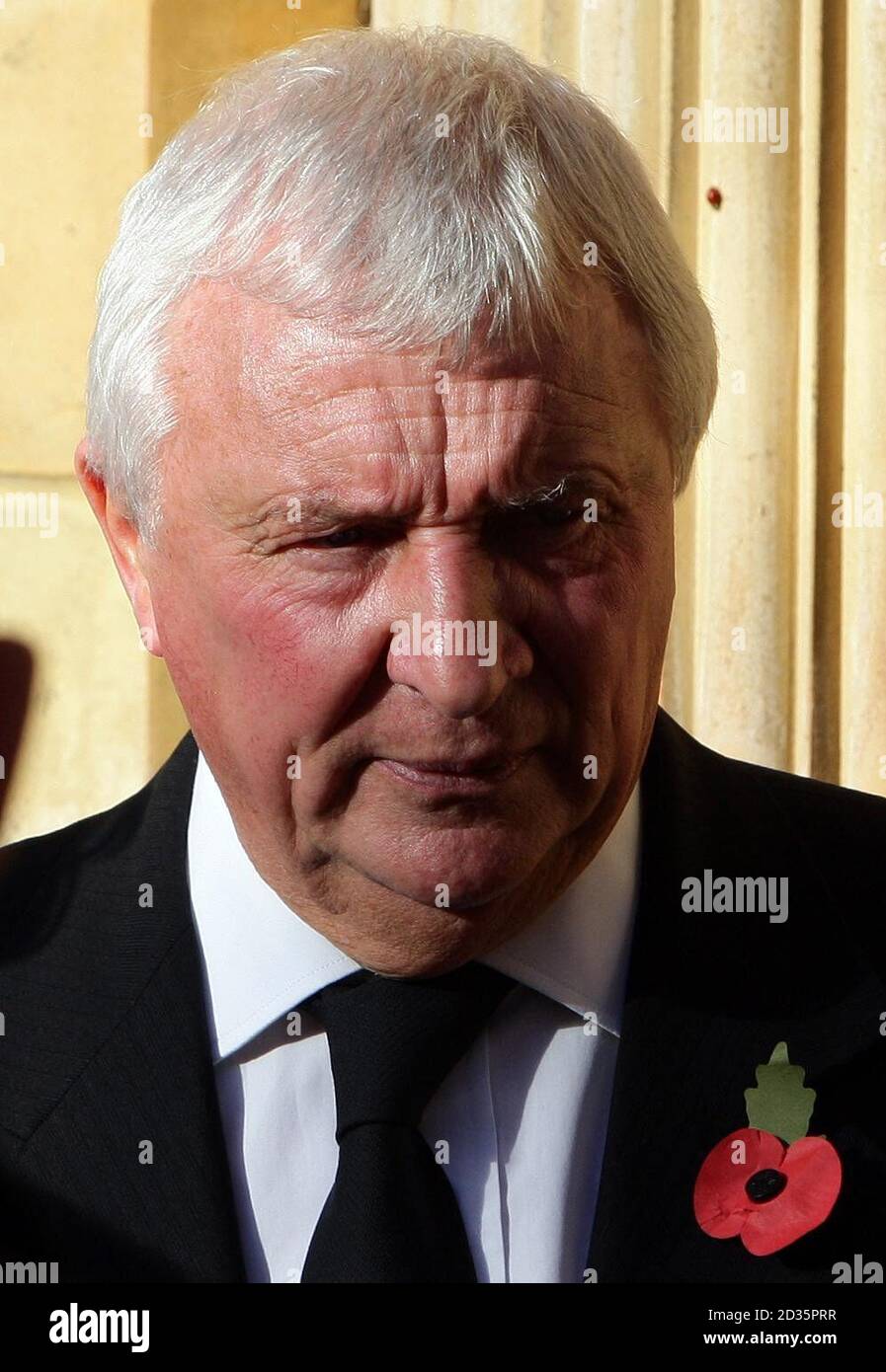 Former Manchester City player Mike Summerbee arrives for the funeral of ...