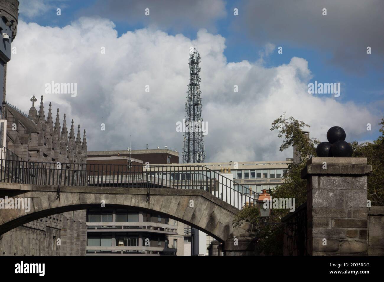cell tower and antennas in a mobile or cellular network in ireland ...