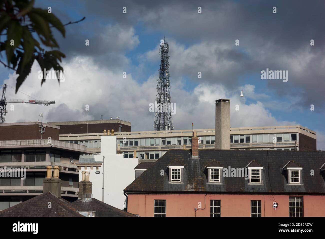 cell tower and antennas in a mobile or cellular network in ireland ...