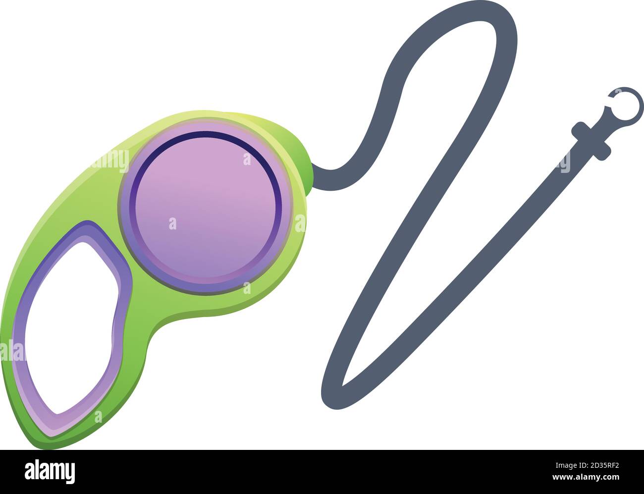 Walking retractable dog leash icon. Cartoon of walking retractable dog ...