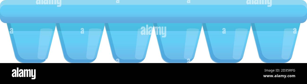 Plastic ice cube tray icon. Cartoon of plastic ice cube tray vector ...