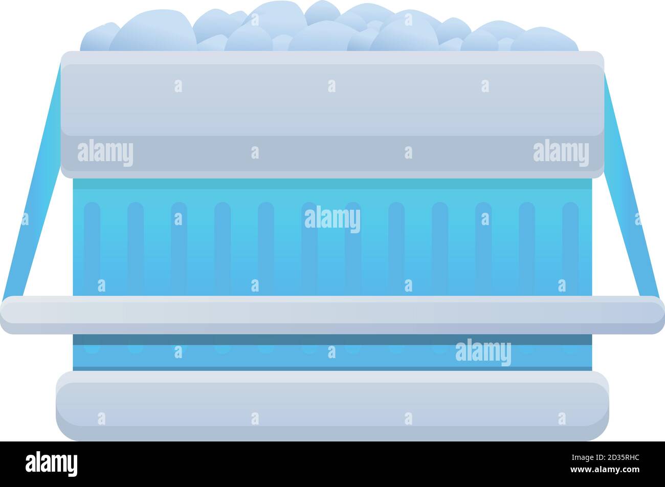 Full ice cube box icon. Cartoon of full ice cube box vector icon for ...