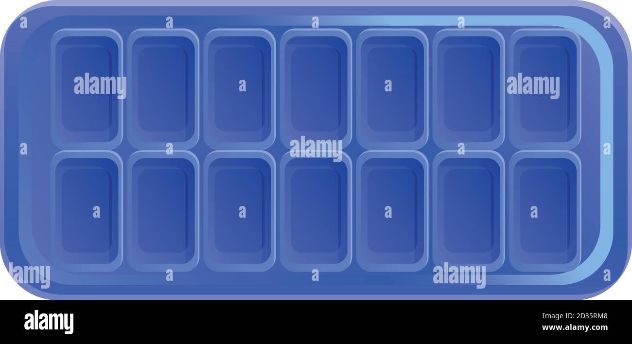 Ice cube container icon. Cartoon of ice cube container vector icon for ...