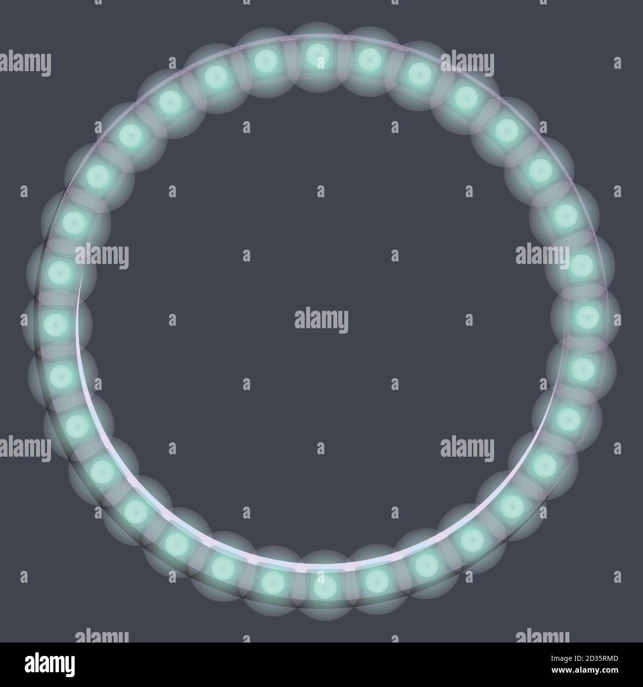 Led strip lights circle icon. Cartoon of led strip lights circle vector ...
