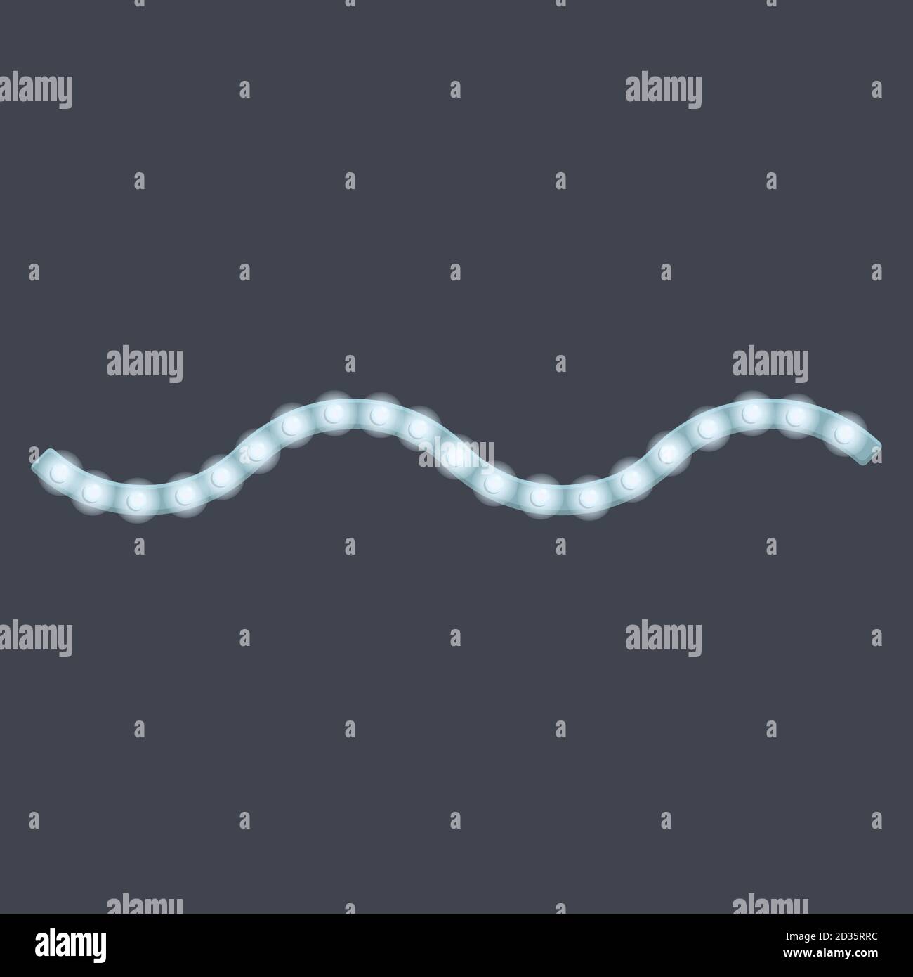 Wave led strip lights icon. Cartoon of wave led strip lights vector ...