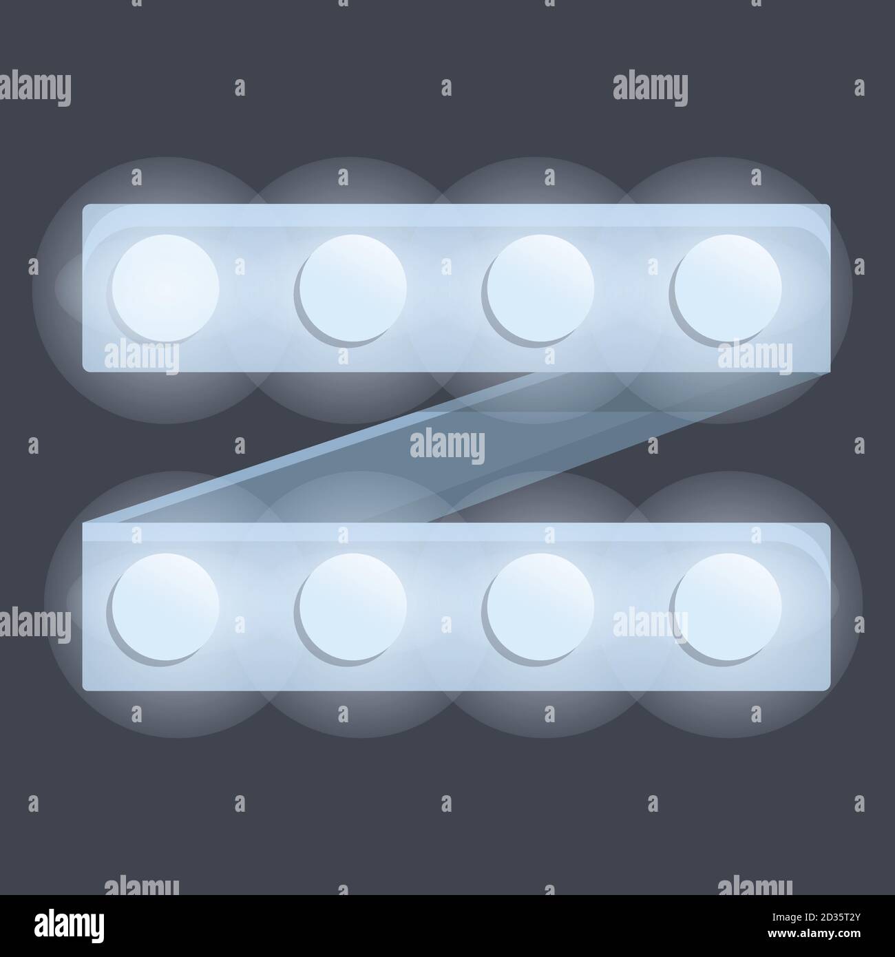 Bright led strip lights icon. Cartoon of bright led strip lights vector ...