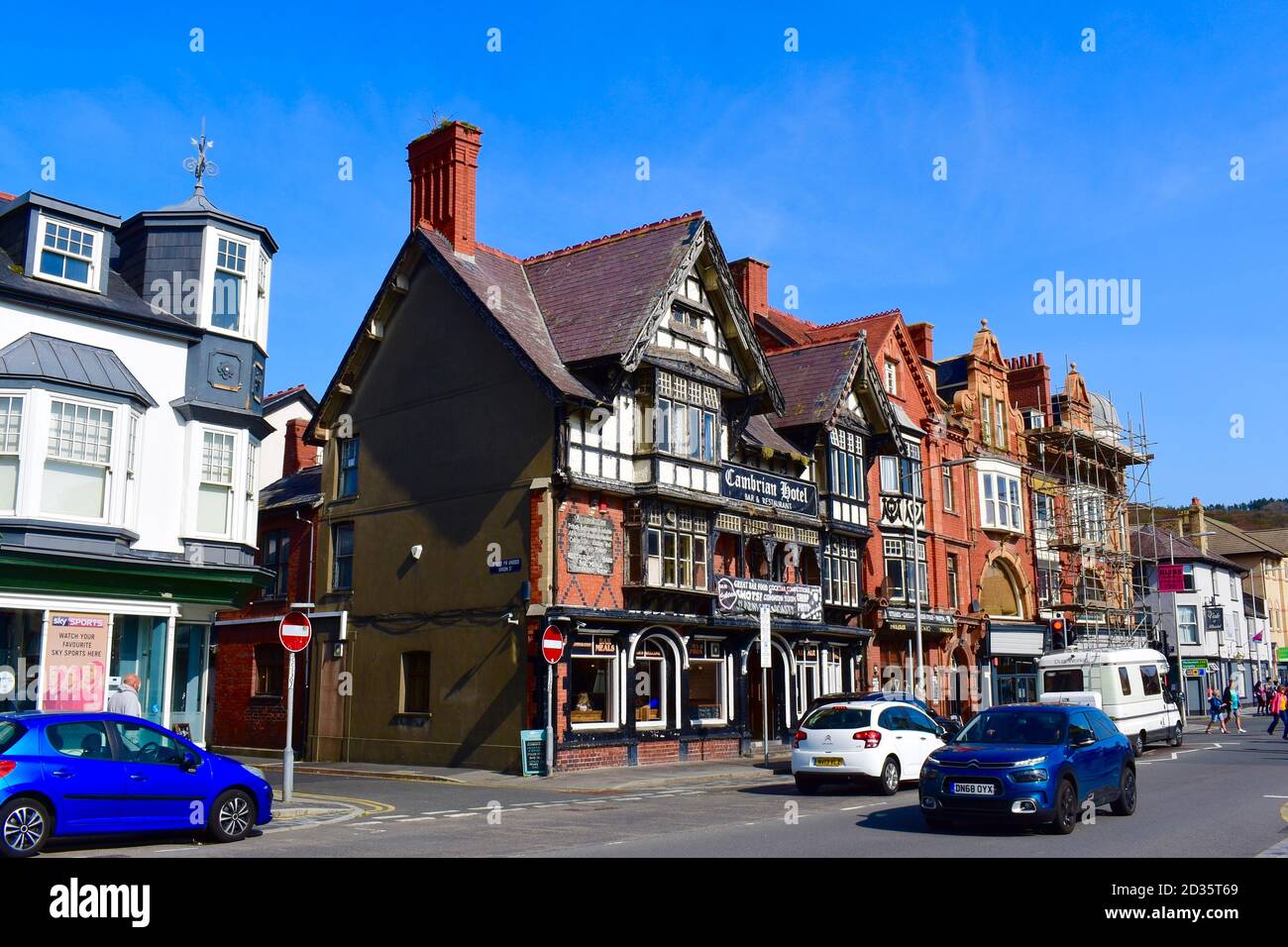 A street view along Alexandra Road, with of the Cambrian Hotel in ...