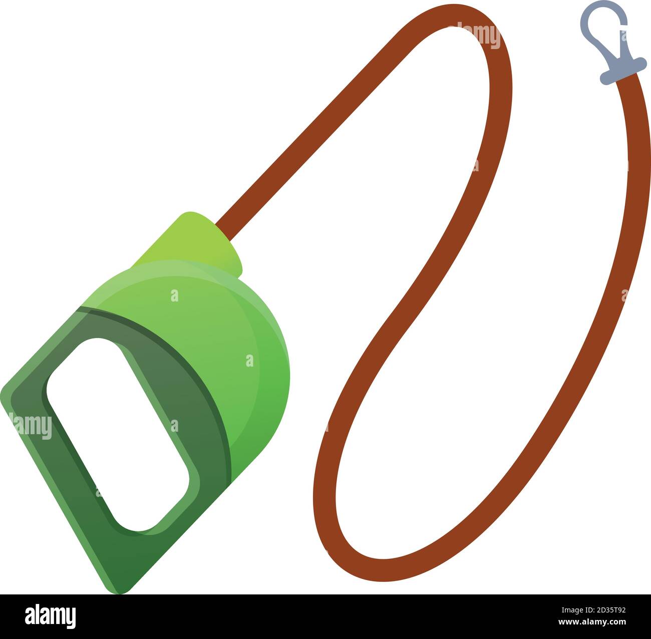 Retractable dog leash holder icon. Cartoon of retractable dog leash ...