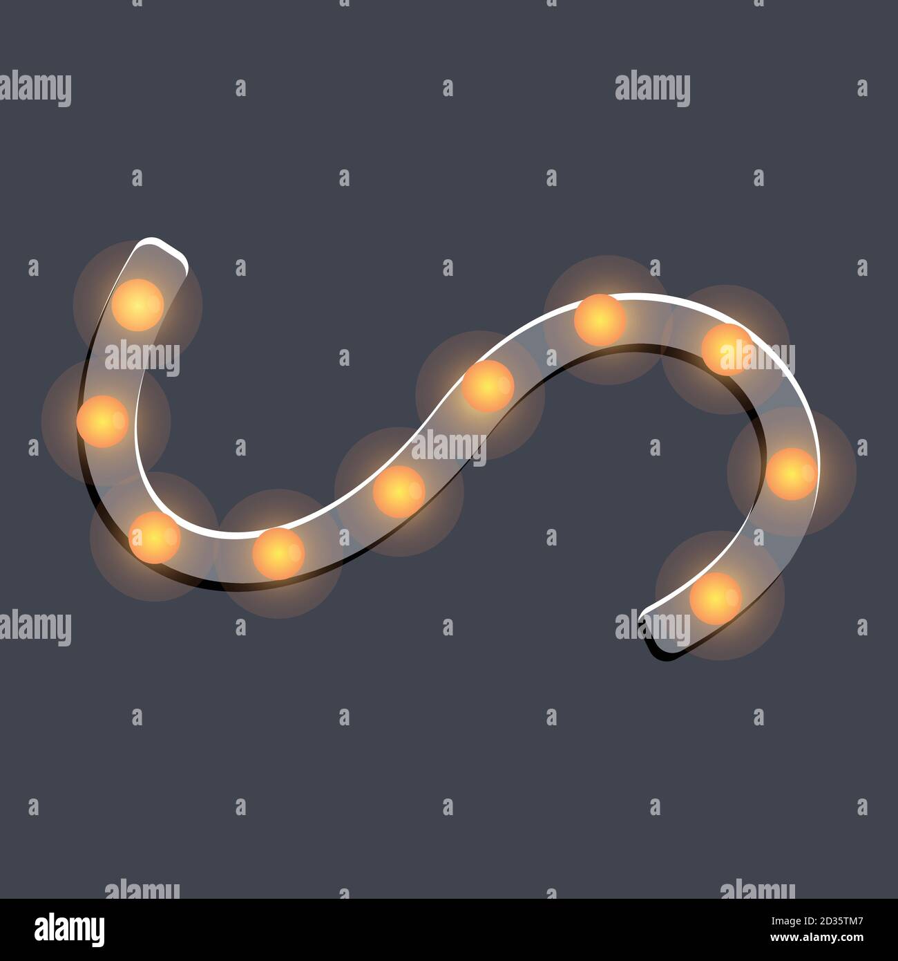 Snake led strip lights icon. Cartoon of snake led strip lights vector ...