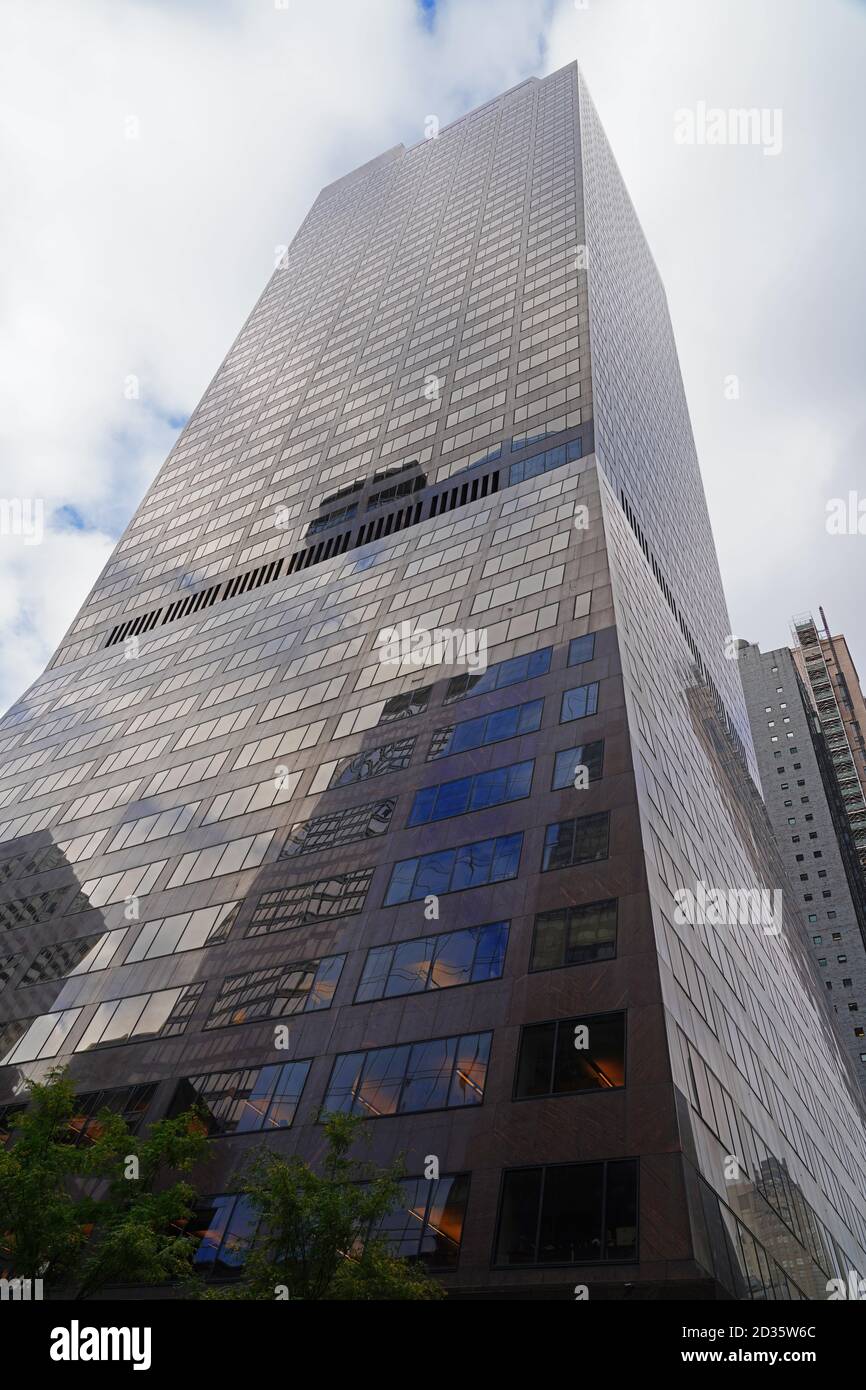 NEW YORK CITY, NY -27 SEP 2020- View of the 520 Madison Avenue building ...
