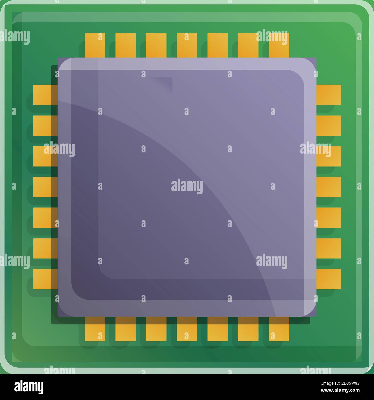 Quantum processor icon. Cartoon of quantum processor vector icon for ...
