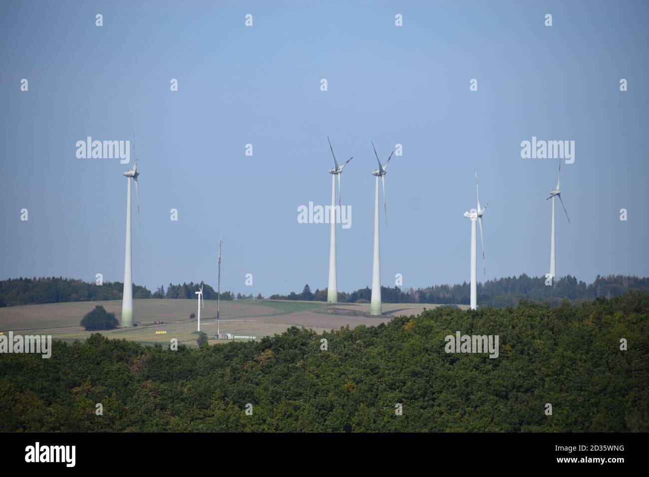 wind energy on the hills Stock Photo - Alamy