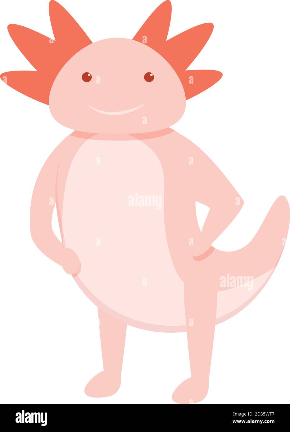 Cute Axolotl Smiling