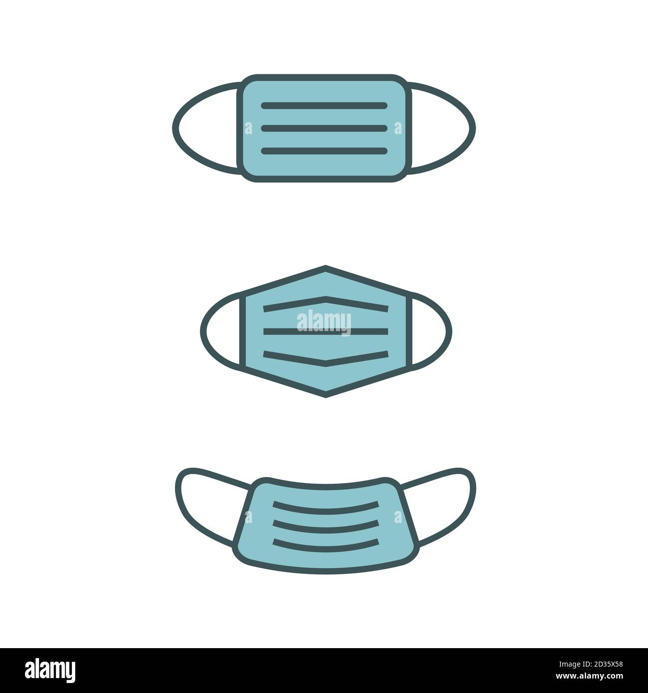 Medical mask icons Stock Vector Image & Art - Alamy