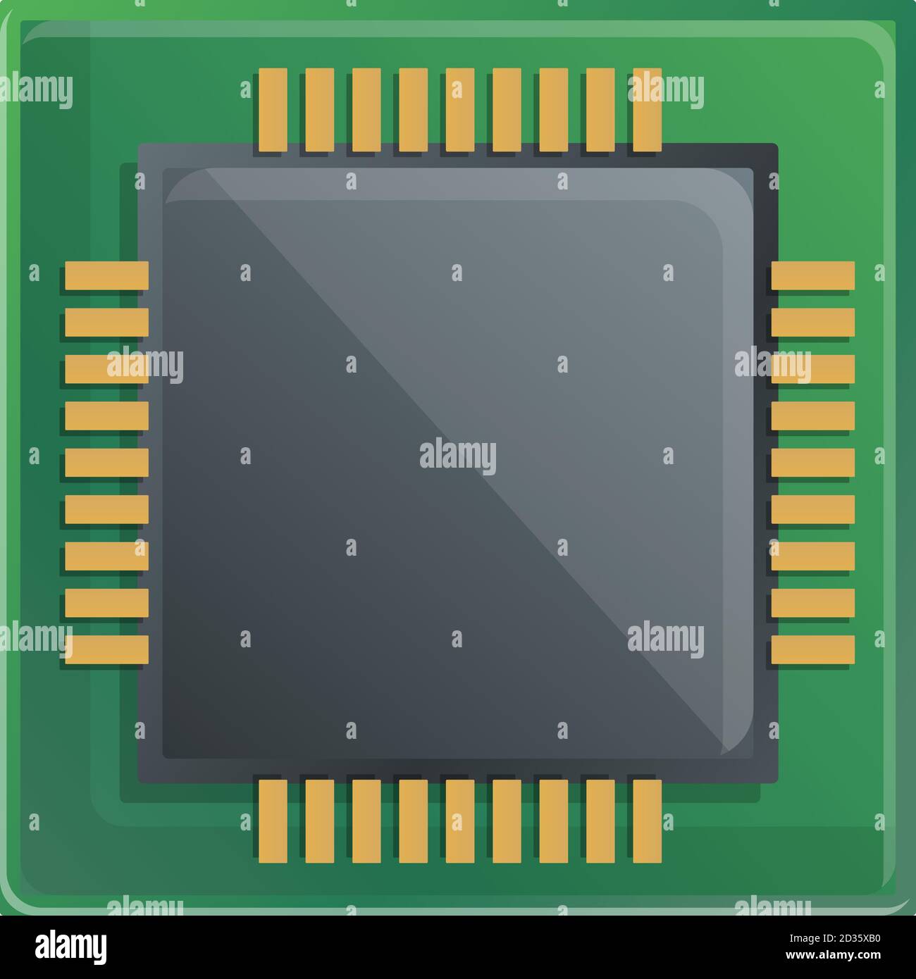 Component processor icon. Cartoon of component processor vector icon ...