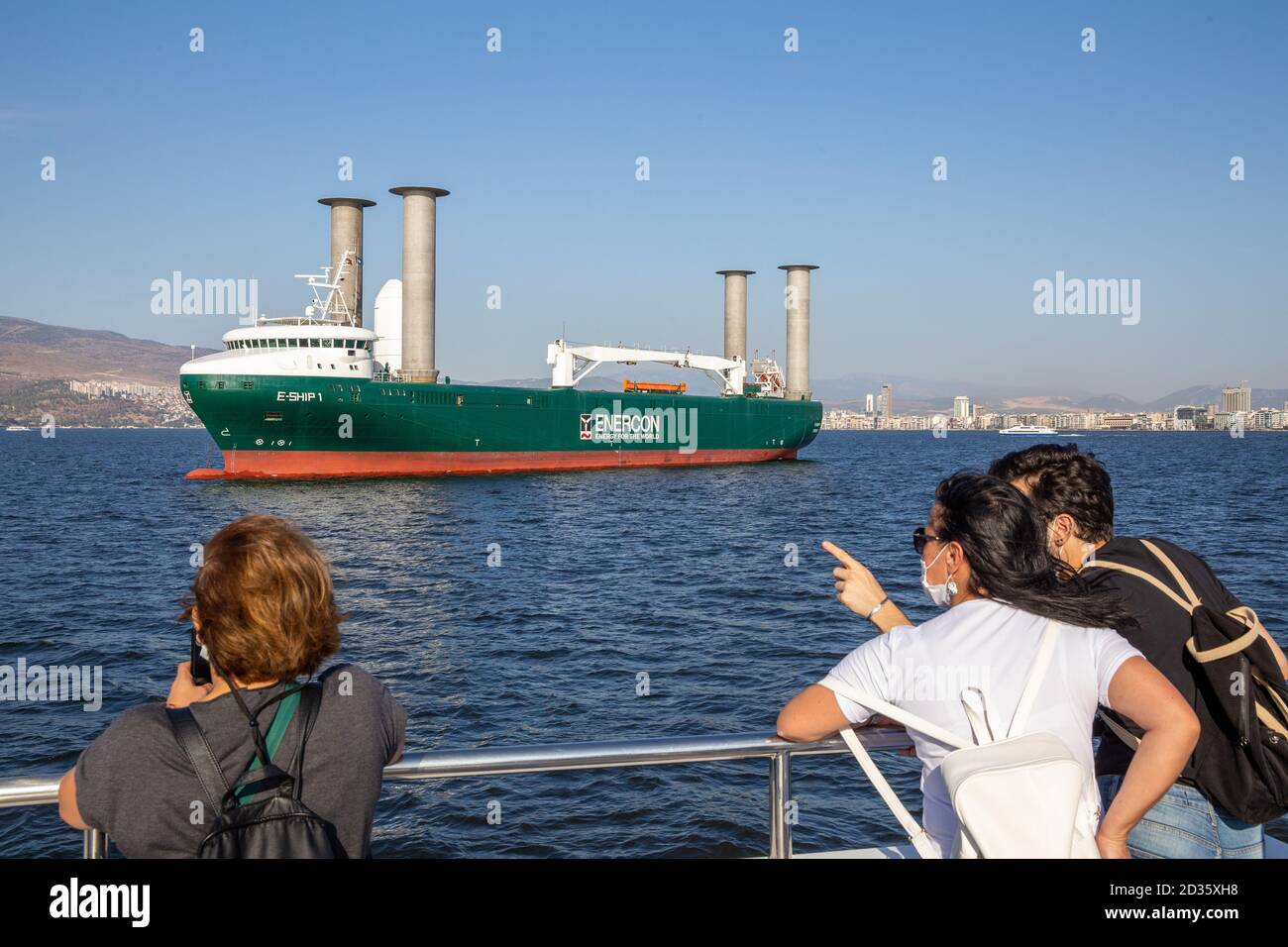 The E-Ship 1 with Wind Energy Technology, owned by the German company ...