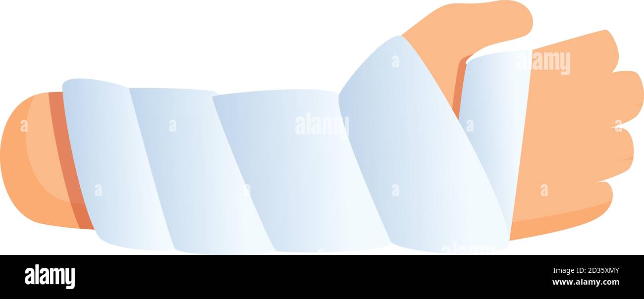 Hand elastic bandage icon. Cartoon of hand elastic bandage vector icon ...