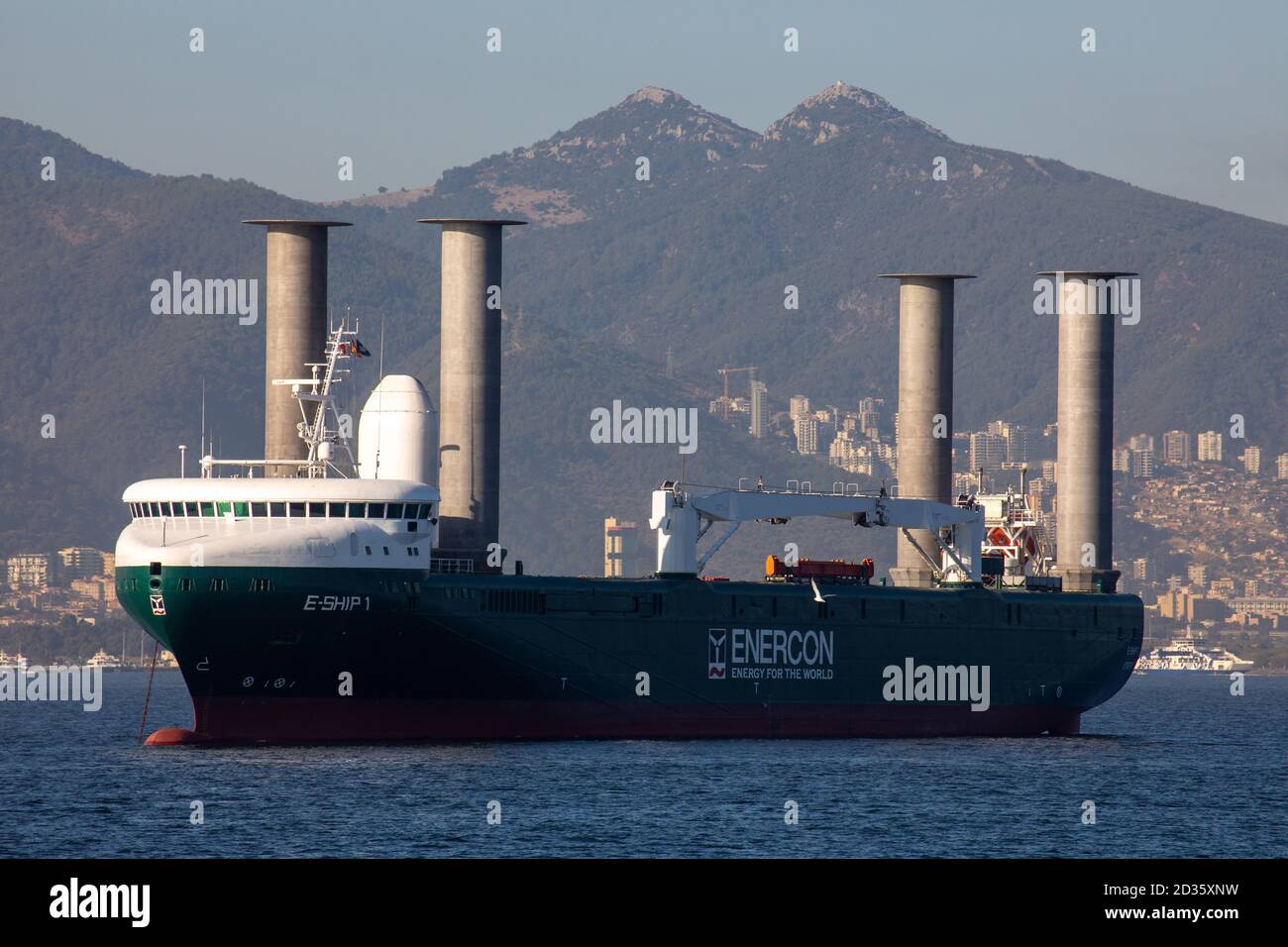 The E-Ship 1 with Wind Energy Technology, owned by the German company ...