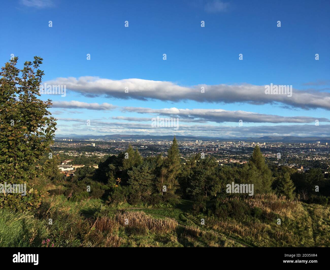 View of Glasgow from Cathkin Braes, Scotland Stock Photo - Alamy