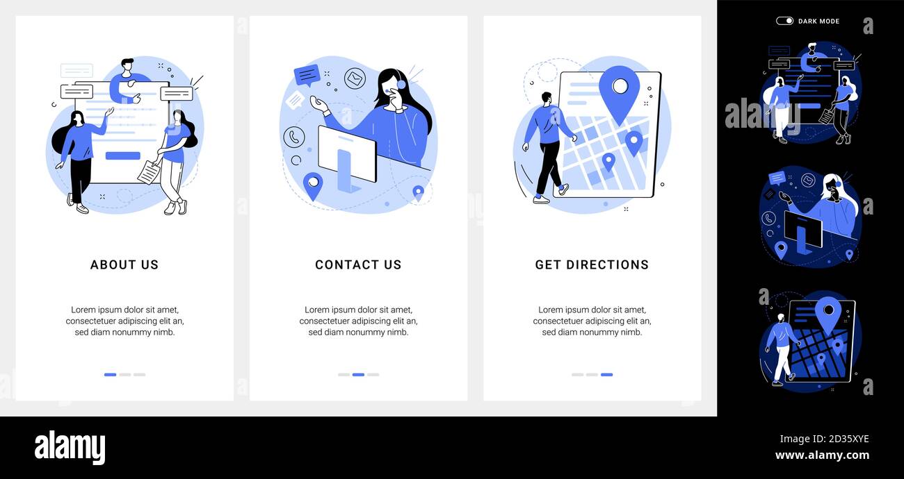 Company information mobile app UI kit Stock Vector Image & Art - Alamy