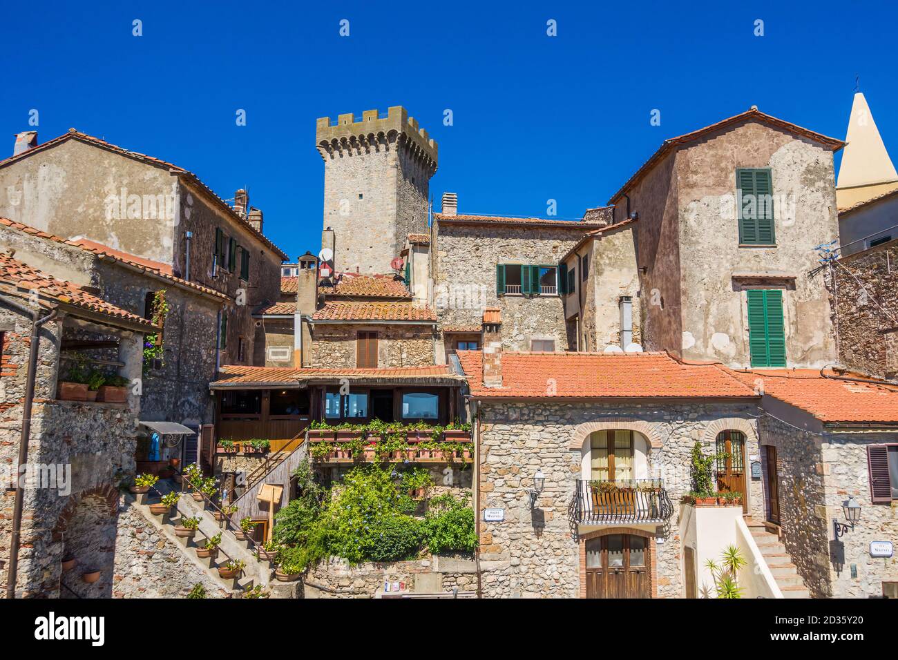 Capalbio, Tuscany, pearl of the Argentario. Castle of Capalbio Stock ...