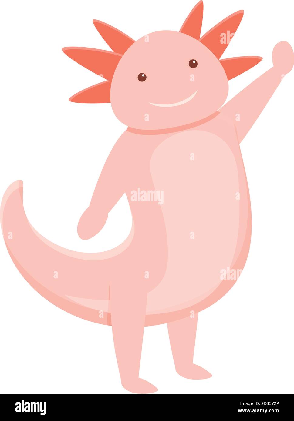 Cute axolotl icon. Cartoon of cute axolotl vector icon for web design ...