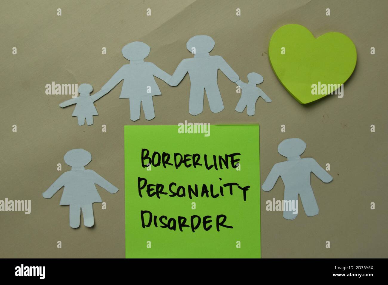 Borderlin Personality Disorder write on sticky notes isolated on office ...