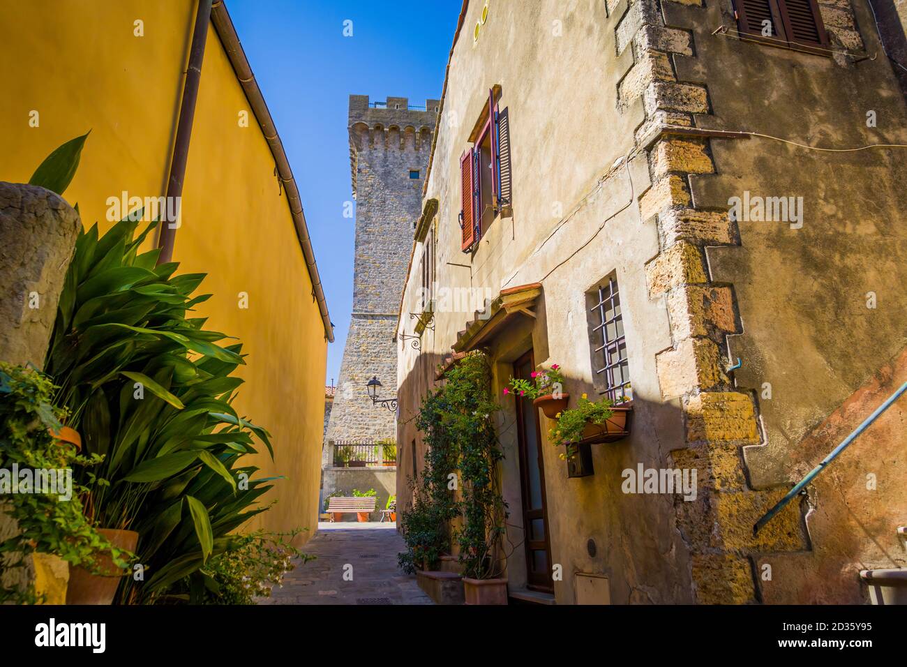 Capalbio, Tuscany, pearl of the Argentario. Castle of Capalbio Stock ...