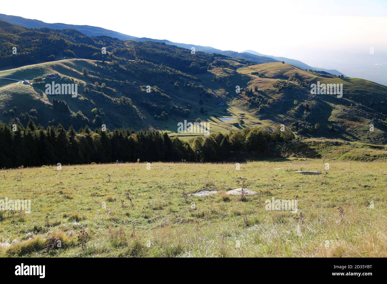 Landscape from the Mount Pizzoc in Italy Stock Photo - Alamy