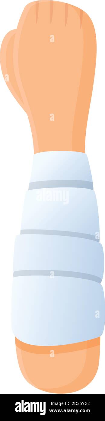 Hand medical bandage icon. Cartoon of hand medical bandage vector icon ...