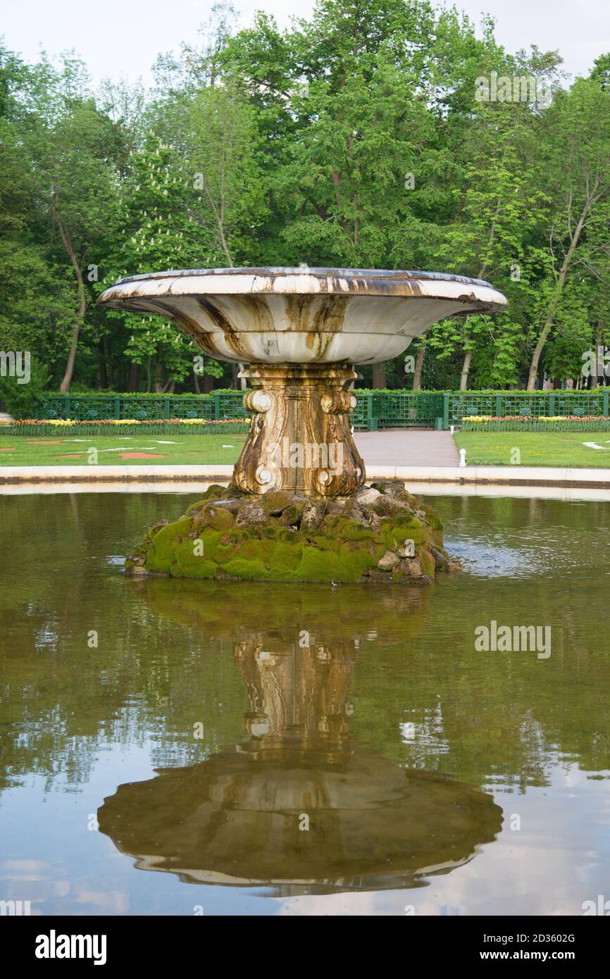Vintage fountain without water in the summer park Stock Photo - Alamy