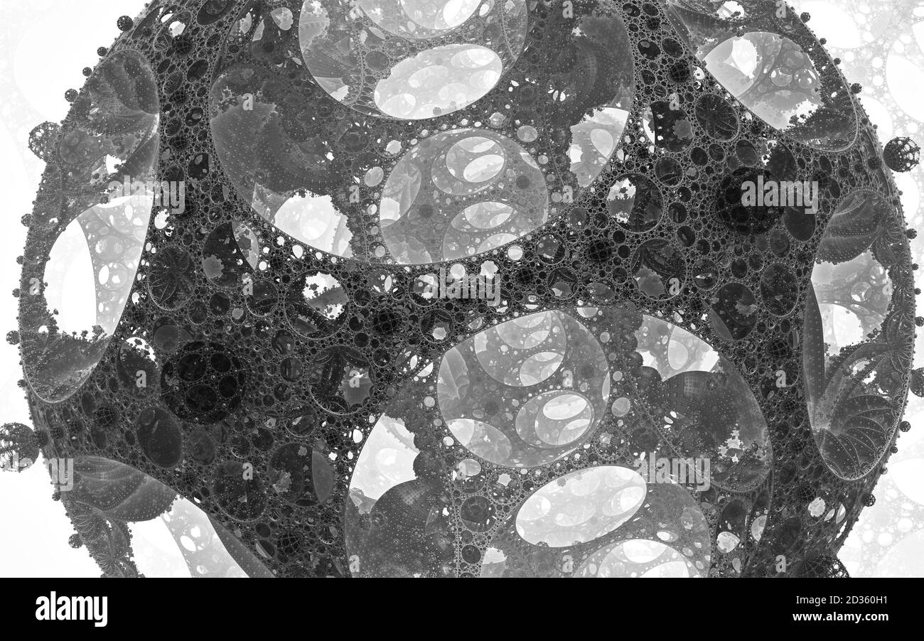 Abstract background 3D, fantastic balck and white structures ...