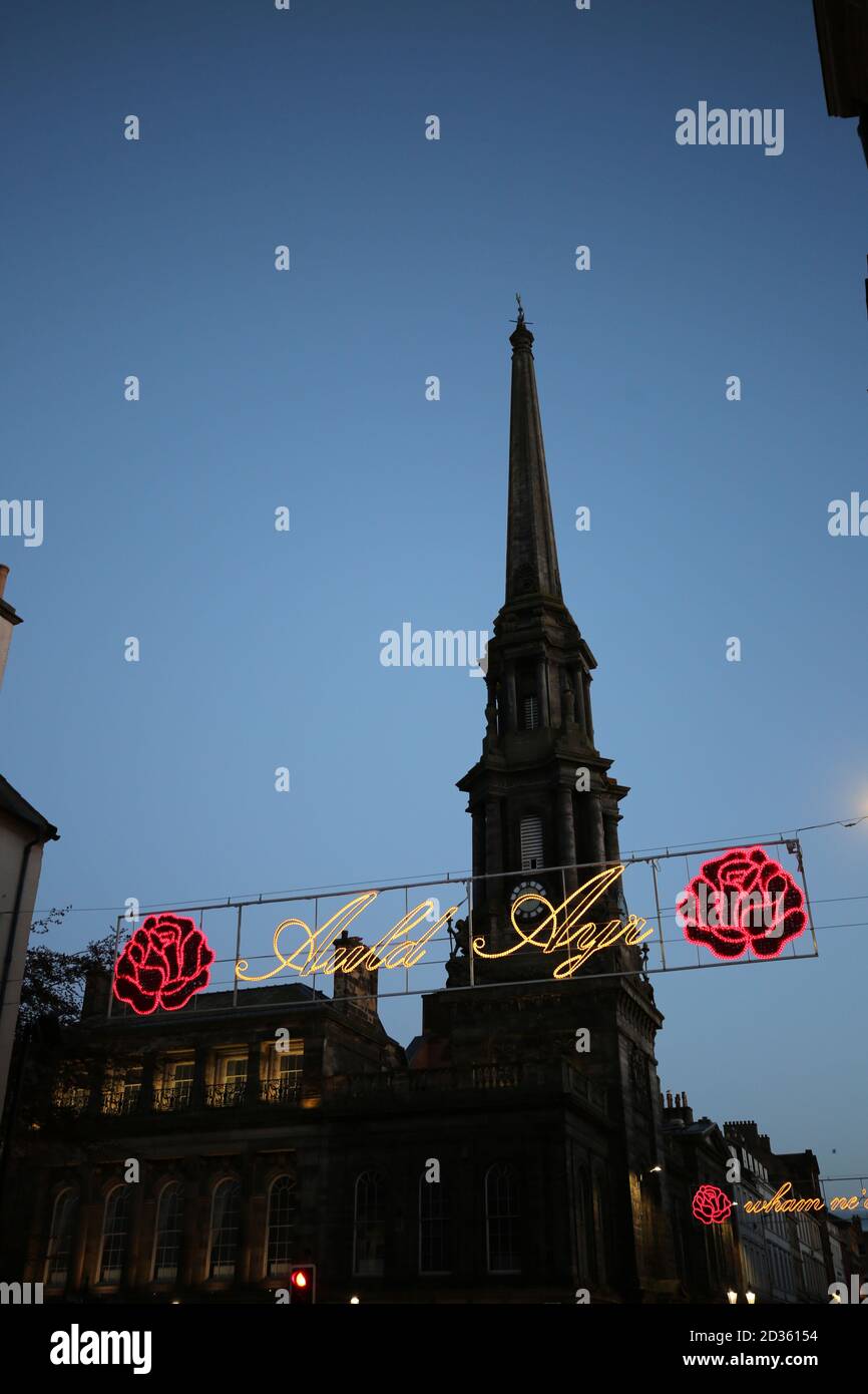 Ayr, Ayrshire, Scotland, UK. Christmas Lights and decorations. Taken at ...