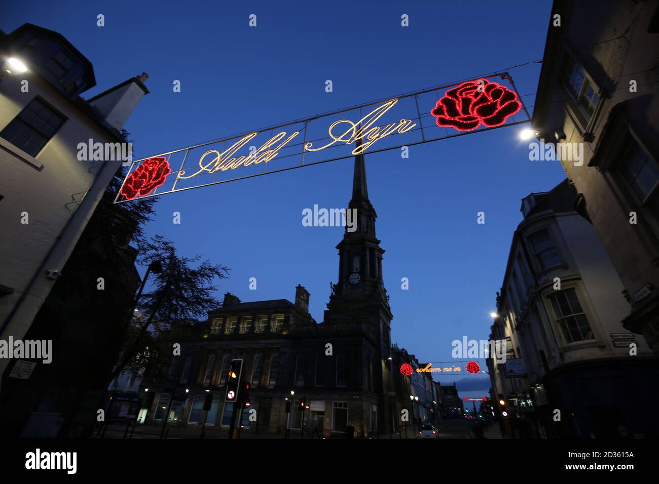 Ayr, Ayrshire, Scotland, UK. Christmas Lights and decorations. Taken at ...