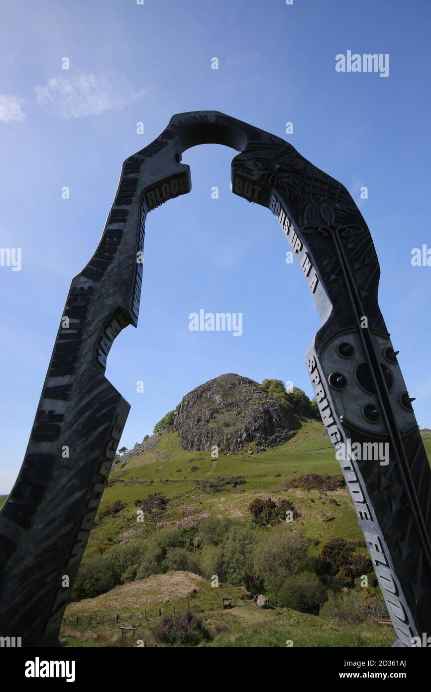 Loudoun Hill, East Ayrshire, Scotland, UK. Loudoun Hill, is a volcanic ...