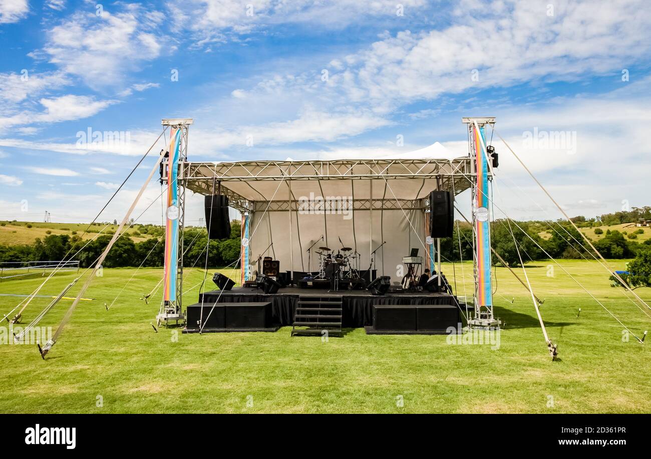 Johannesburg, South Africa - November 25, 2012: Small outdoor concert ...