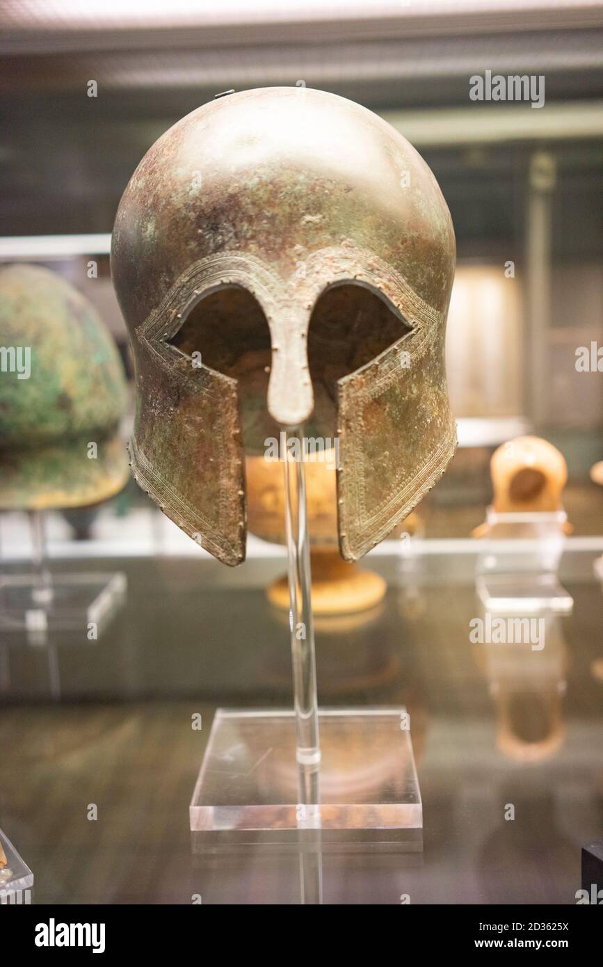 British museum greek helmet hi-res stock photography and images - Alamy