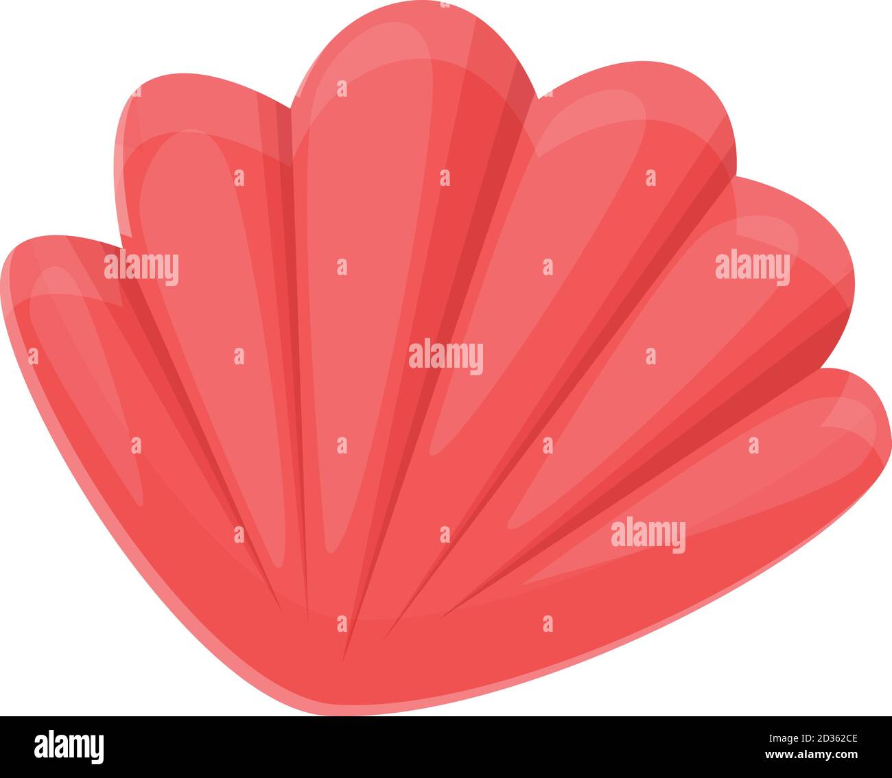 Summer party red shell icon. Cartoon of summer party red shell vector ...