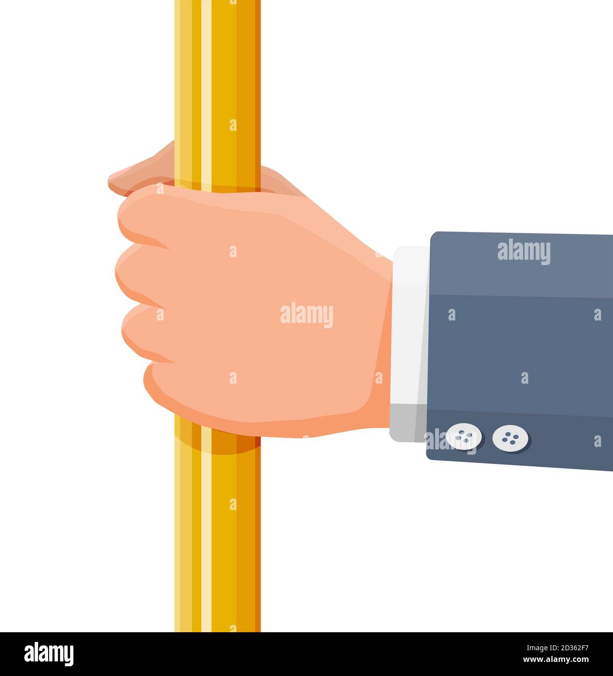 Hand holding the handrail in transport. Handles for safety ...