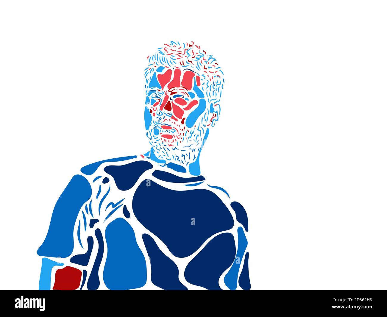 DJ, party time. Singer, musician, artist man character. Abstract color ...