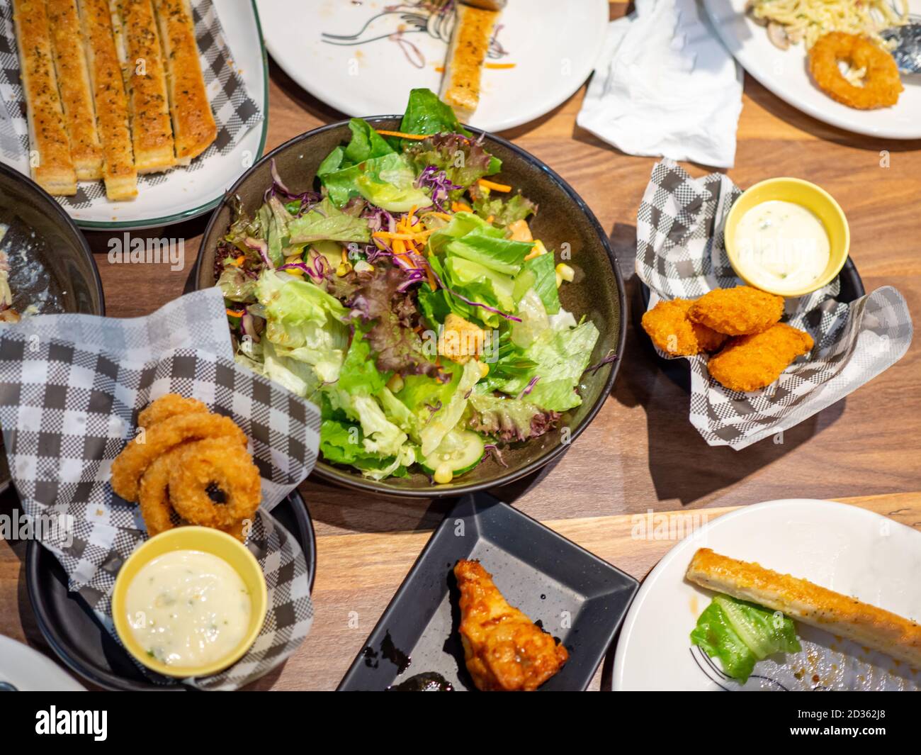 Picture of a full table ready to eat For a celebration at all occasions ...