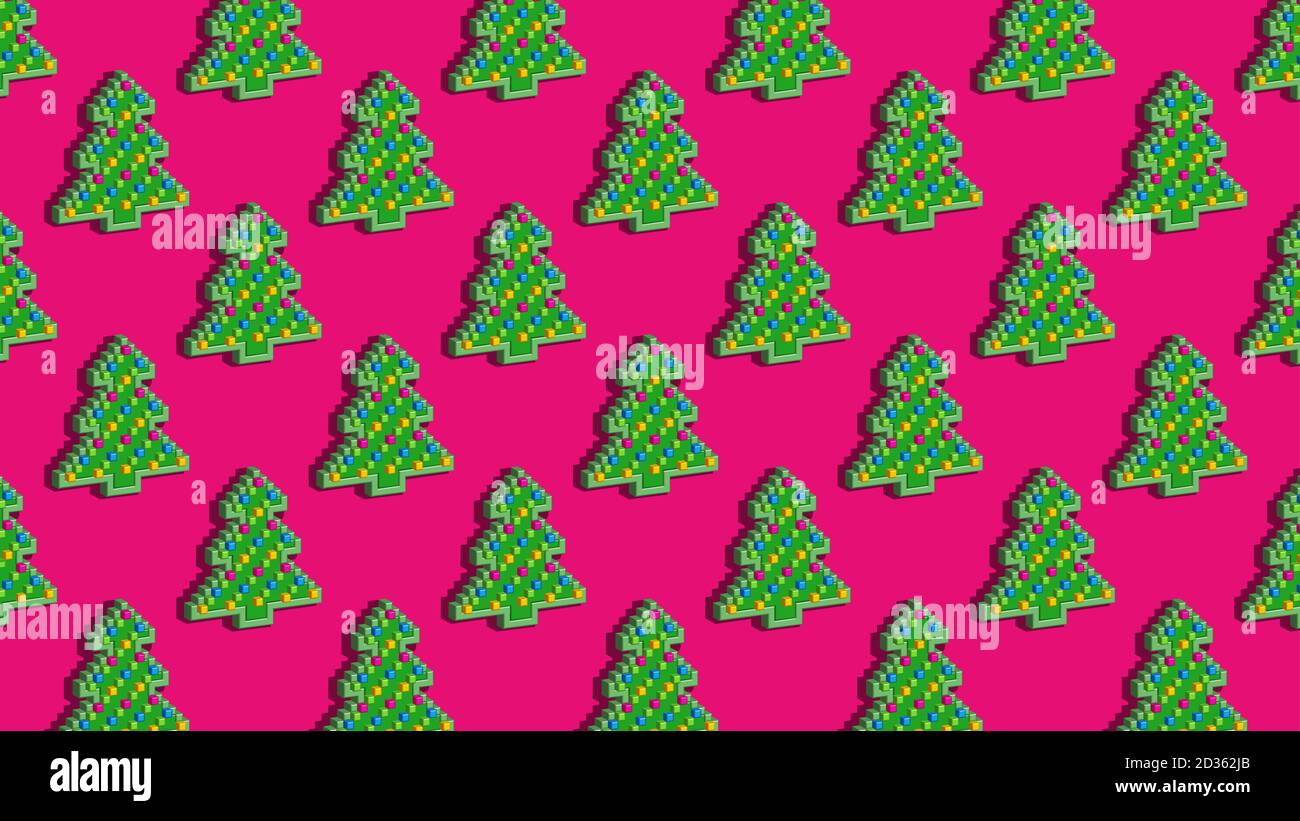 Pixel tree Stock Vector Images - Alamy